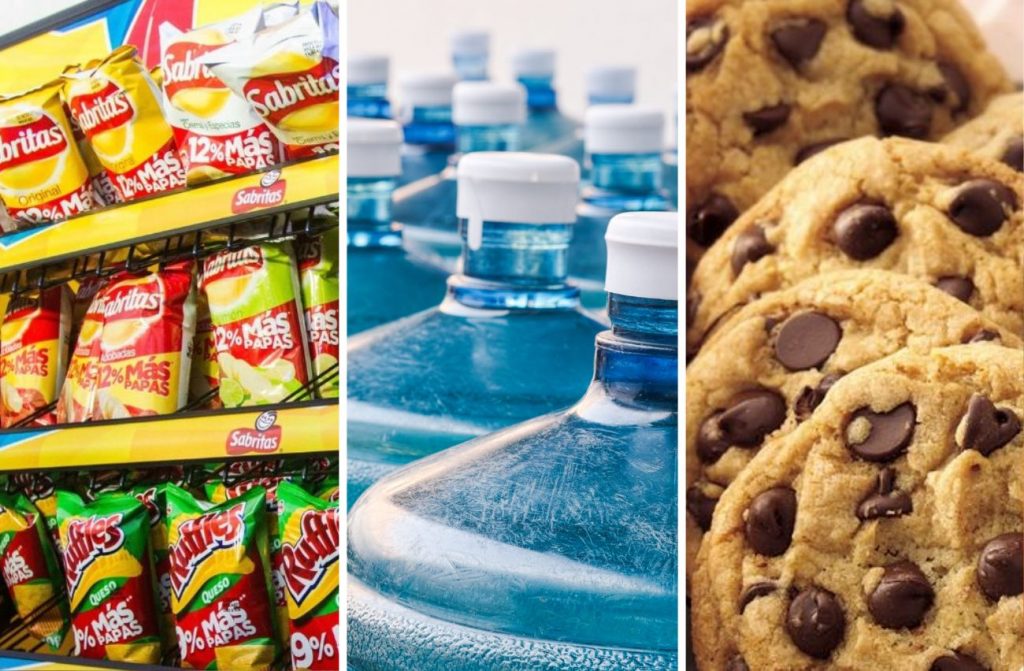 Botanas, agua embotellada y galletas subirán de precio este mes